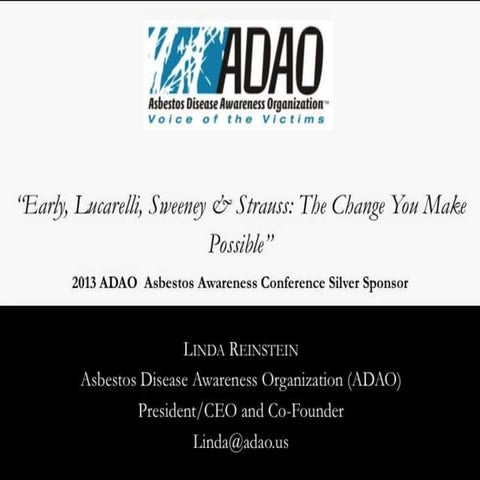 2013 ADAO Silver Sponsor: Early, Lucarelli, Sweeney & Strauss Law Firm ...