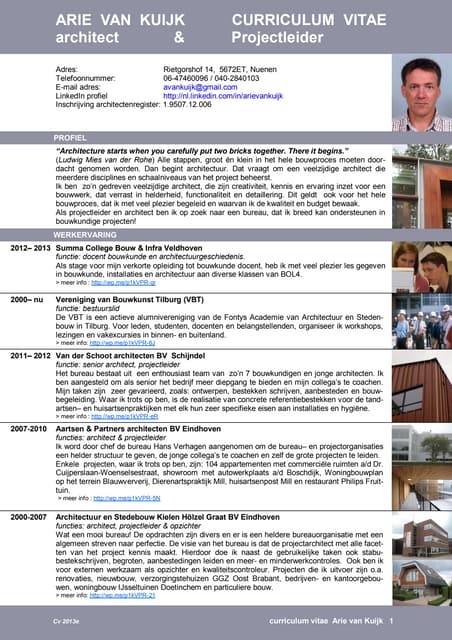 CV Joris Beugels | PDF