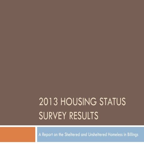 2013 housing status survey results | PPT