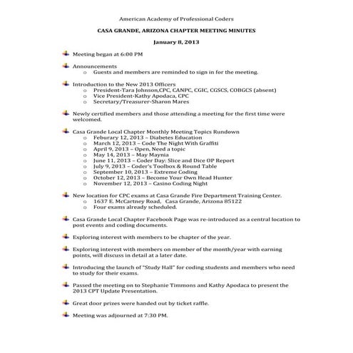 2013 Jan Meeting Minutes | DOCX