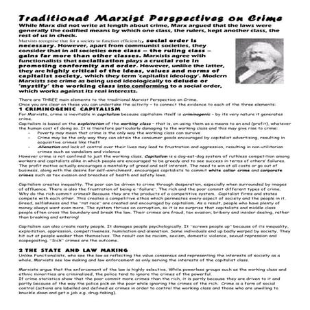 2013 marxism handout worksheet complete | DOC
