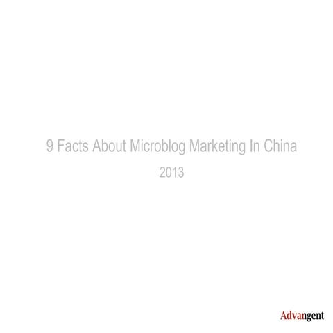9 Facts About Microblog Marketing In China | PPT