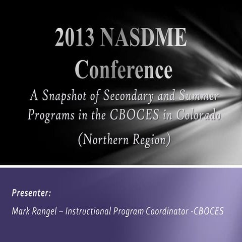 2013 nasdme conference | PPT
