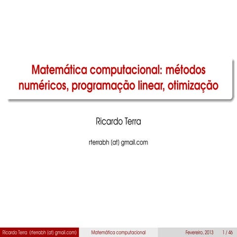 Matemática Computacional | PDF