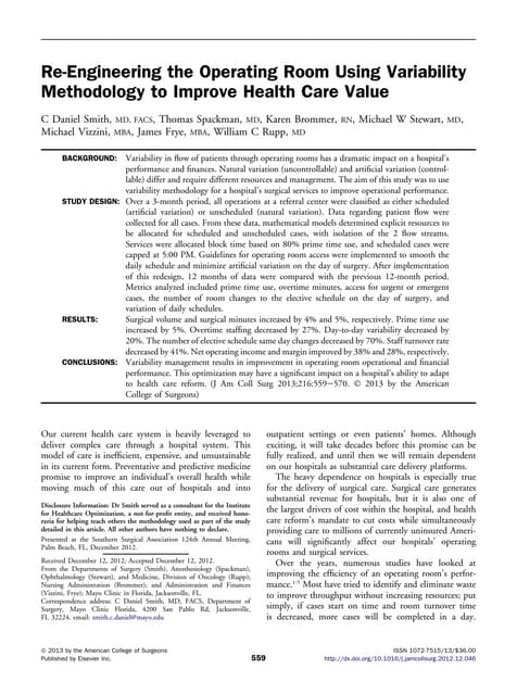 Implementation of TeamSTEPPS in the Operating Room a Quality Impr | PDF