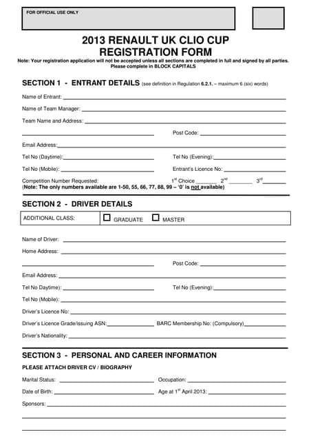 Clio Cup Series Brochure - Updated Version | PPT