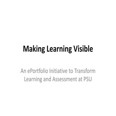 2013 re think making learning visible | PPTX
