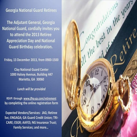 2013 Retiree Appreciation Day and National Guard Birthday Celebration | PDF