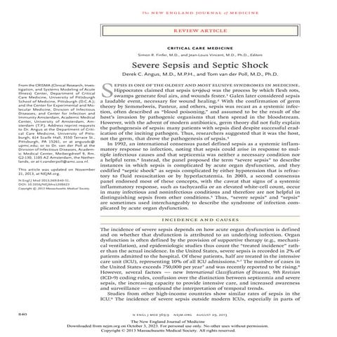 2013 SEVERE SEPSIS AND SEPTIC SHOCK.pdf 2023 | PDF