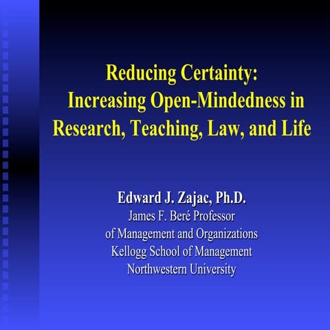 Ed Zajac 2013 OMT Division Distinguished Scholar Talk | PPT