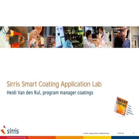 Workshop Smart Coatings Application Lab - Natchemische Coatings - 14-01-2014 - Smart-coating ...
