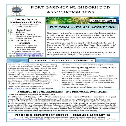 Port Gardner, Everett - January 2014 Newsletter | PDF