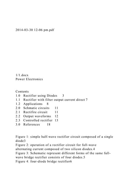 Rectifier class 12th physics investigatory project | PDF