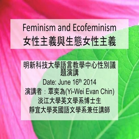 2014 06-16-feminism and ecofeminism | PPTX