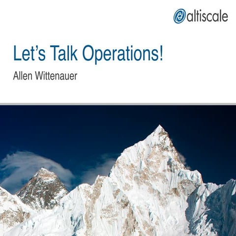 Lets Talk Operations Hadoop Summit 2014 Pdf
