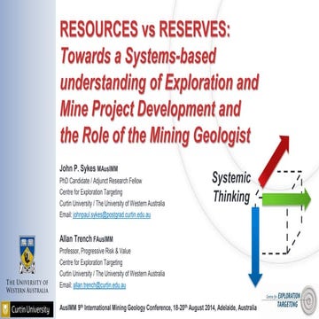 Resources versus Reserves - Sykes & Trench - Aug 2014 - Centre For ...