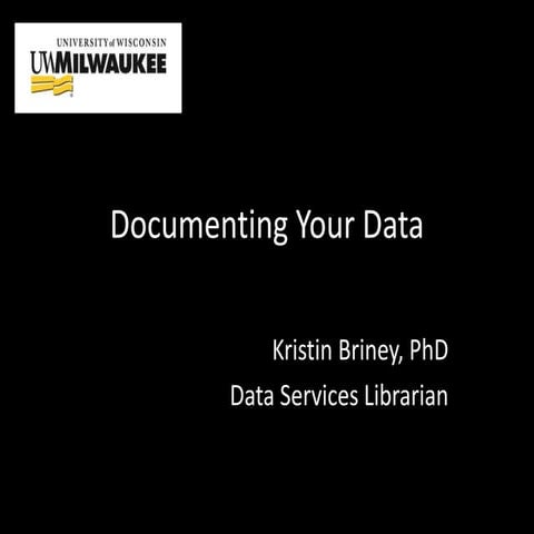 Documenting Your Research Data | PPT