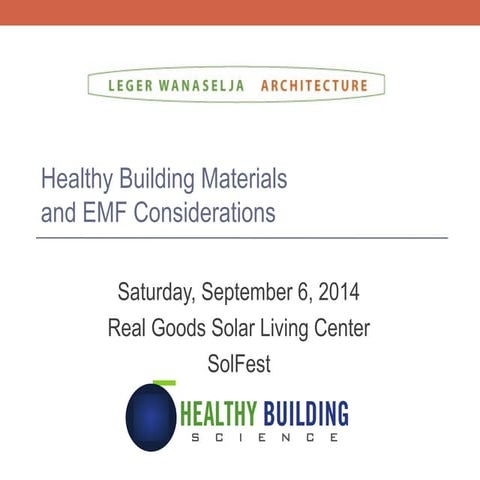 Healthy Building Materials and EMF | PPT