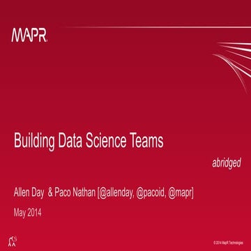 Building Data Science Teams, Abbreviated | PPT | Cloud Computing | Internet