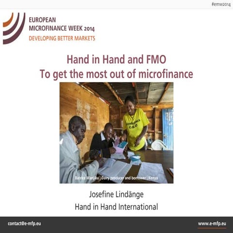 Getting the most from microfinance - Hand in Hand and FMO | PPTX ...