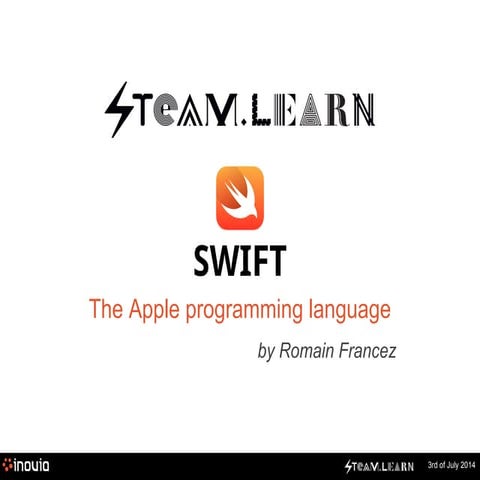 Steam Learn: Introduction to SWIFT | PPT