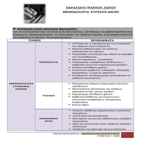 ΜΕΘΟΔΟΛΟΓΙΑ ΠΑΡΑΓΩΓΗΣ ΛΟΓΟΥ | DOCX