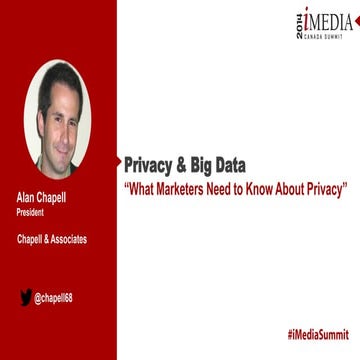 Privacy & Big Data: "What Marketers Need to Know About Privacy" | PPT