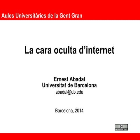 La cara oculta d'Internet | PPT