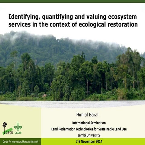 Identifying, quantifying and valuing ecosystem services in the context ...