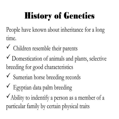 2014 historyofgenetics | PPT | Biological Sciences | Science