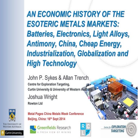 Economic History of Esoteric Metals - Sykes et al - Sep 2014 - China ...