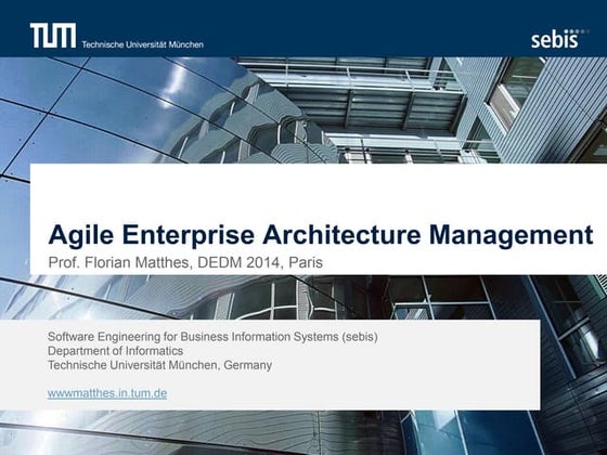 Enterprise Architecture, the Agile Way | PPT