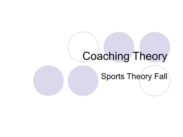 Understanding sport coaching | PPTX