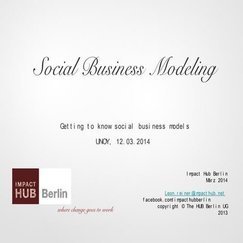 Social Business Modeling | PPT