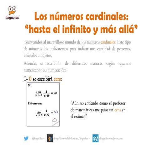 Los números cardinales: uno, dos, tres... | PDF