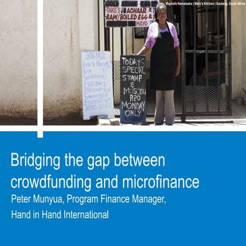 Bridging the gap between crowdfunding and microfinance | PPT