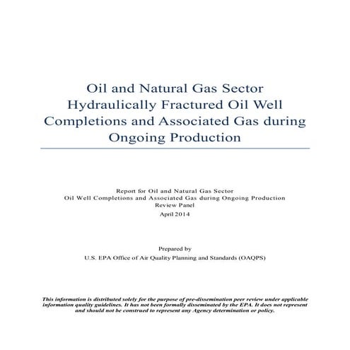 OIL & GAS DRILLING- METHANE & VOCs (EPA White Paper) | PDF ...