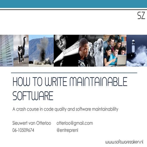 How to write maintainable software | PPT