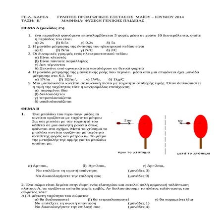2014 06 06 θεματα φυσικης β γενικης | PDF