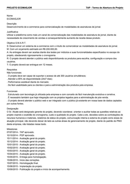 Modelo de Status Report do Projeto (pronto PMBOK) | PDF