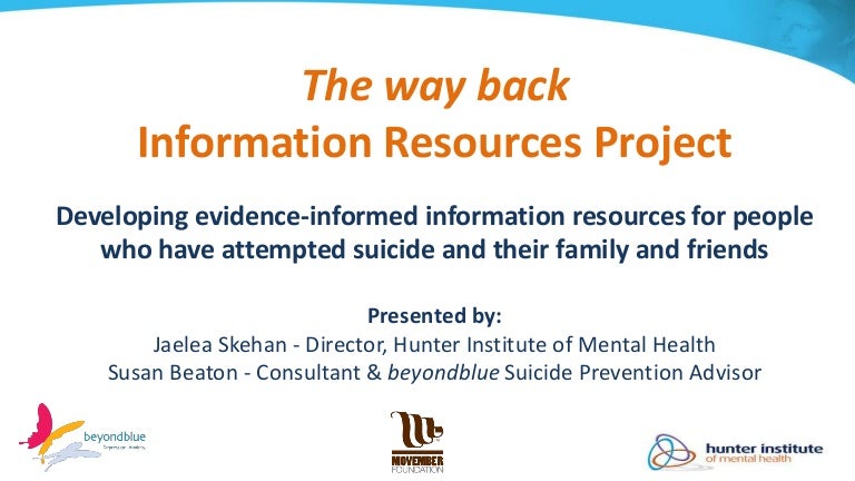 The way back Information Resources Project_Developing evidence-inform…