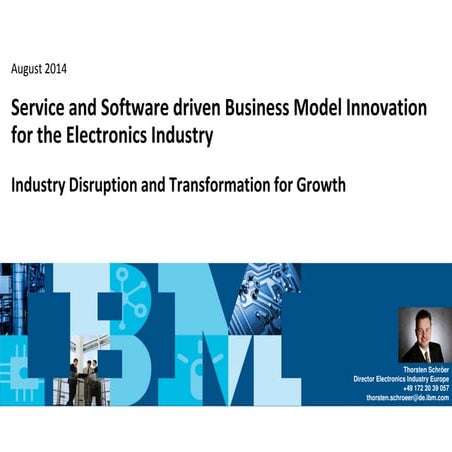 Service & Software driven business model innovation for the electronics ...