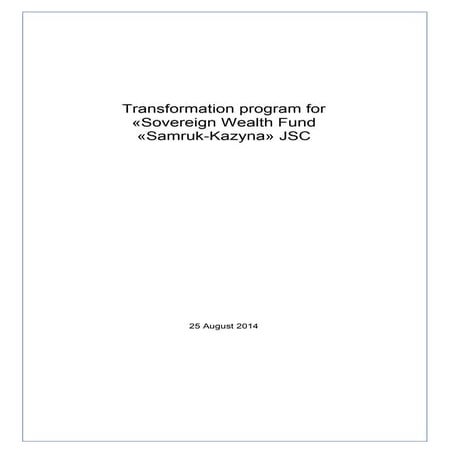 Transformation program | PDF