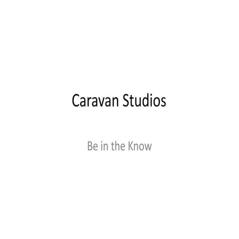 Caravan Studios Update for TechSoup Global Staff | PPTX | Social Networking | Internet