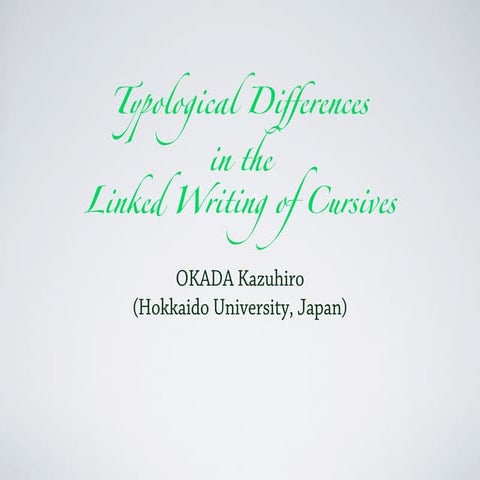 Typological Differences in Linked Writing of Cursives | PDF
