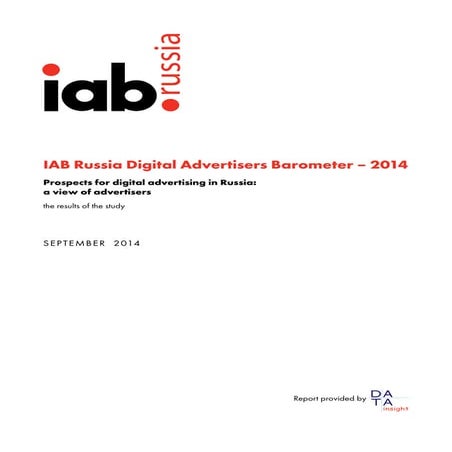 iab russia digital advertisers barometer | PDF