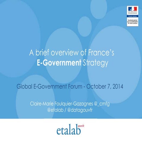 A brief overview of France's E-Government Strategy | PPTX | Internet ...