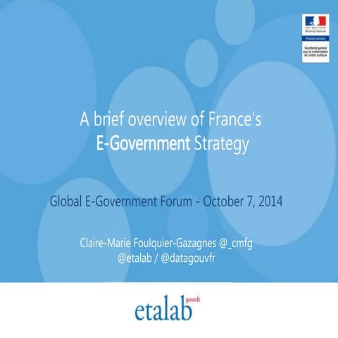 A brief overview of France’s E-Government Strategy | PPT