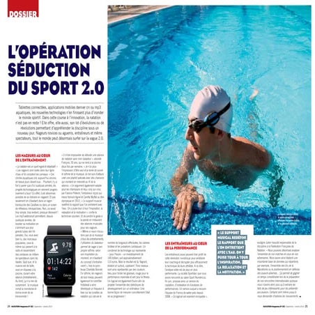 L’opération séduction du sport 2.0 - Natation magazine - oct. 14 | PDF | Technology & Computing