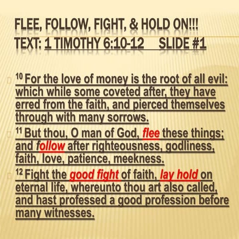 Flee, Follow, Fight, and Hold On | PPT